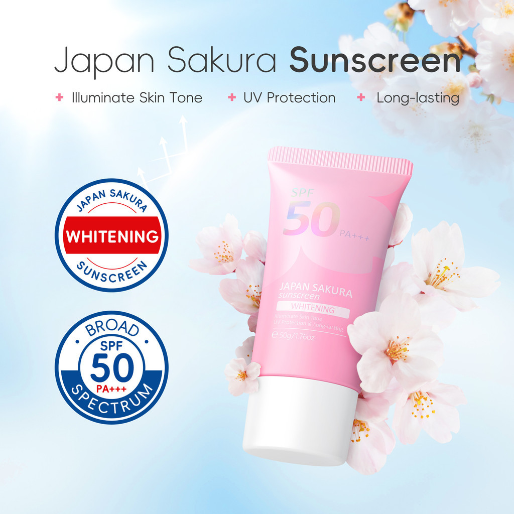 LAIKOU Japan Sakura Whitening Face Sunscreen UV Rays Protection Radiant ...