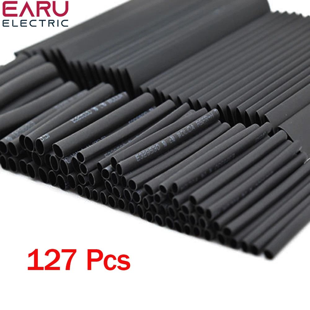127pcs Heat Shrink Tube Sleeving Tubing Assortment Kit Electrical ...