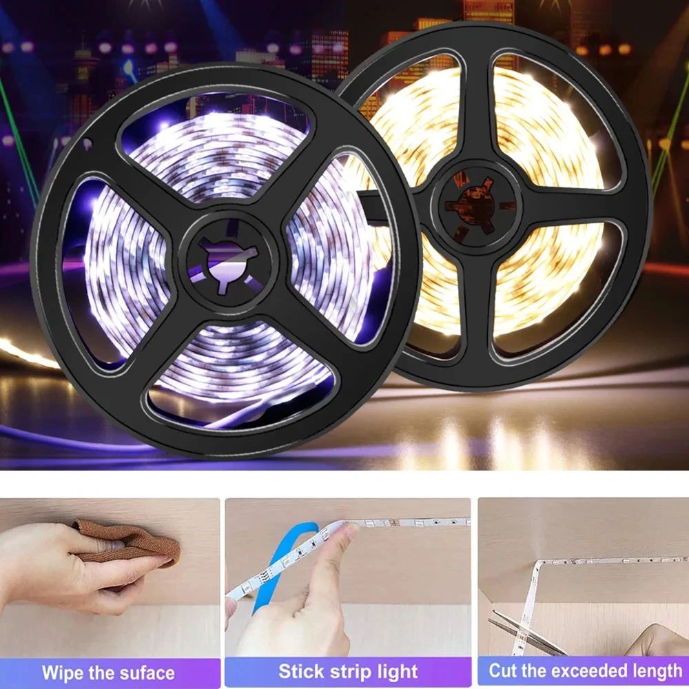 3M USB LED light strip with touch sensor, 5V flexible light strip, 2835 ...