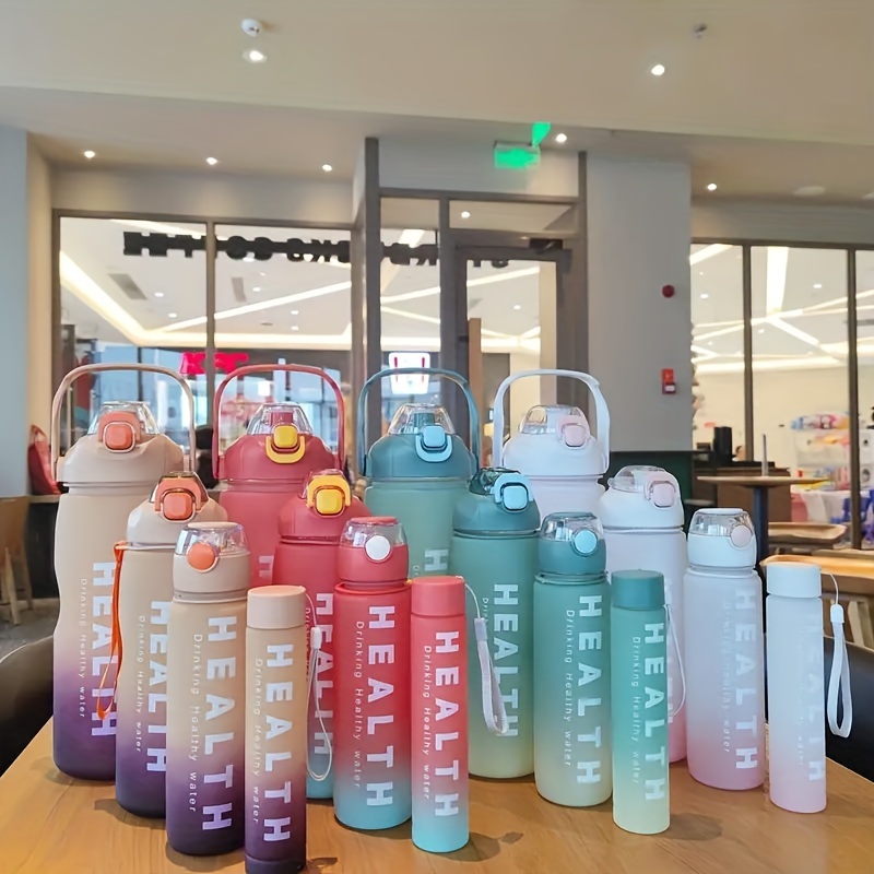 1PC/4PCS Gradient Color Water Bottles - Leakproof, Portable, and Spill ...