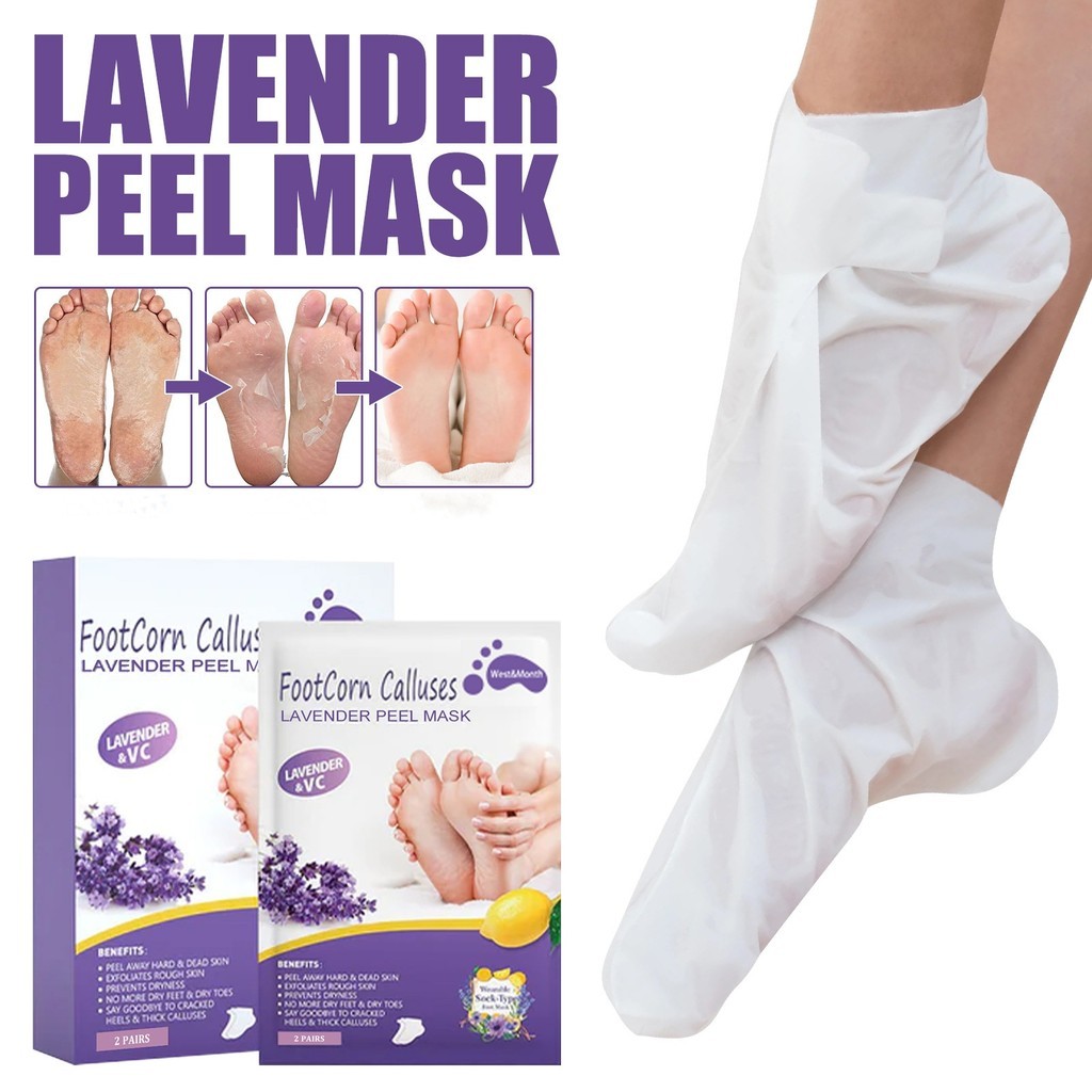 a slice lavender foot mask, moisturizing, exfoliating foot patch, anti ...