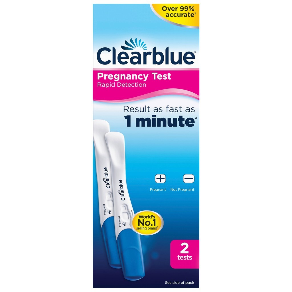Clearblue Rapid Detection Pregnancy Test, Result As Fast As 1 Minute, 2 ...
