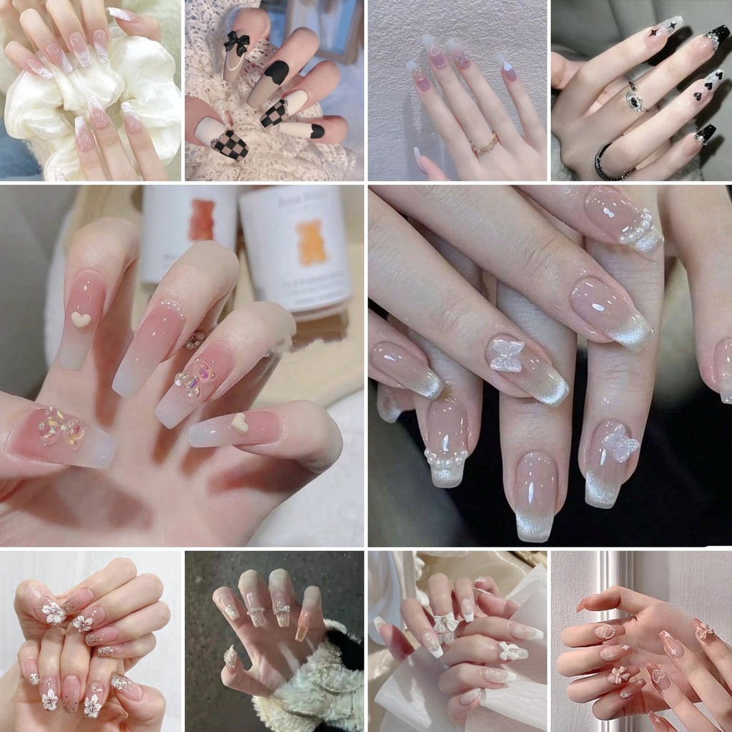 24 pieces/box nail art pieces, a variety of styles and styles to choose ...