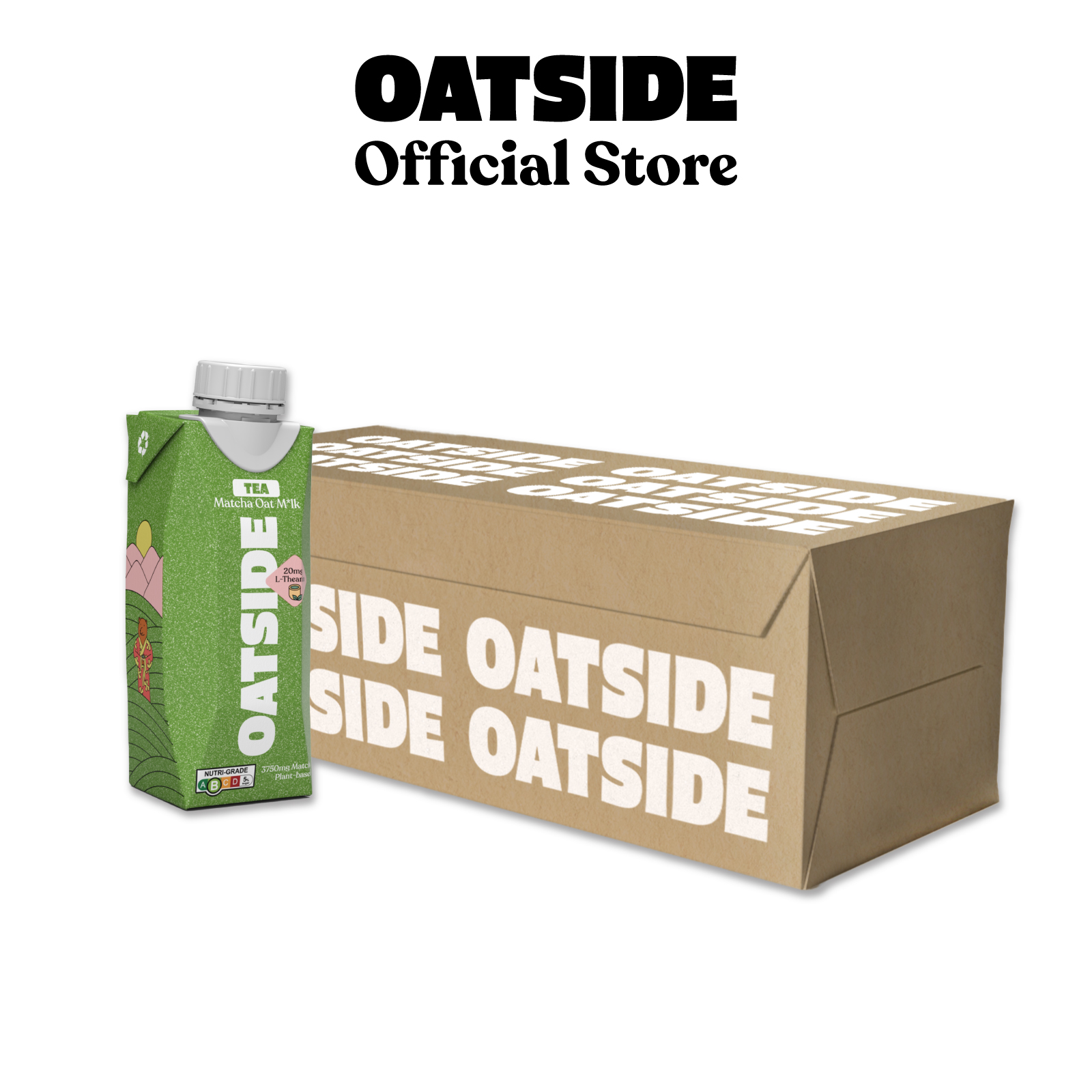 OATSIDE Matcha Oat Milk 250m x 24 l - 3750mg Real Matcha, 20mg L ...