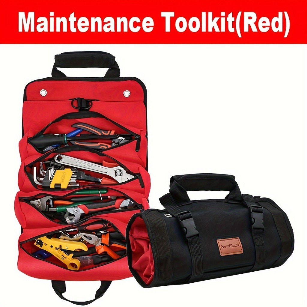 1pc Tool Roll,Rolling Tool Bag , Heavy Duty Roll Up Tool Bag,Carpenter ...