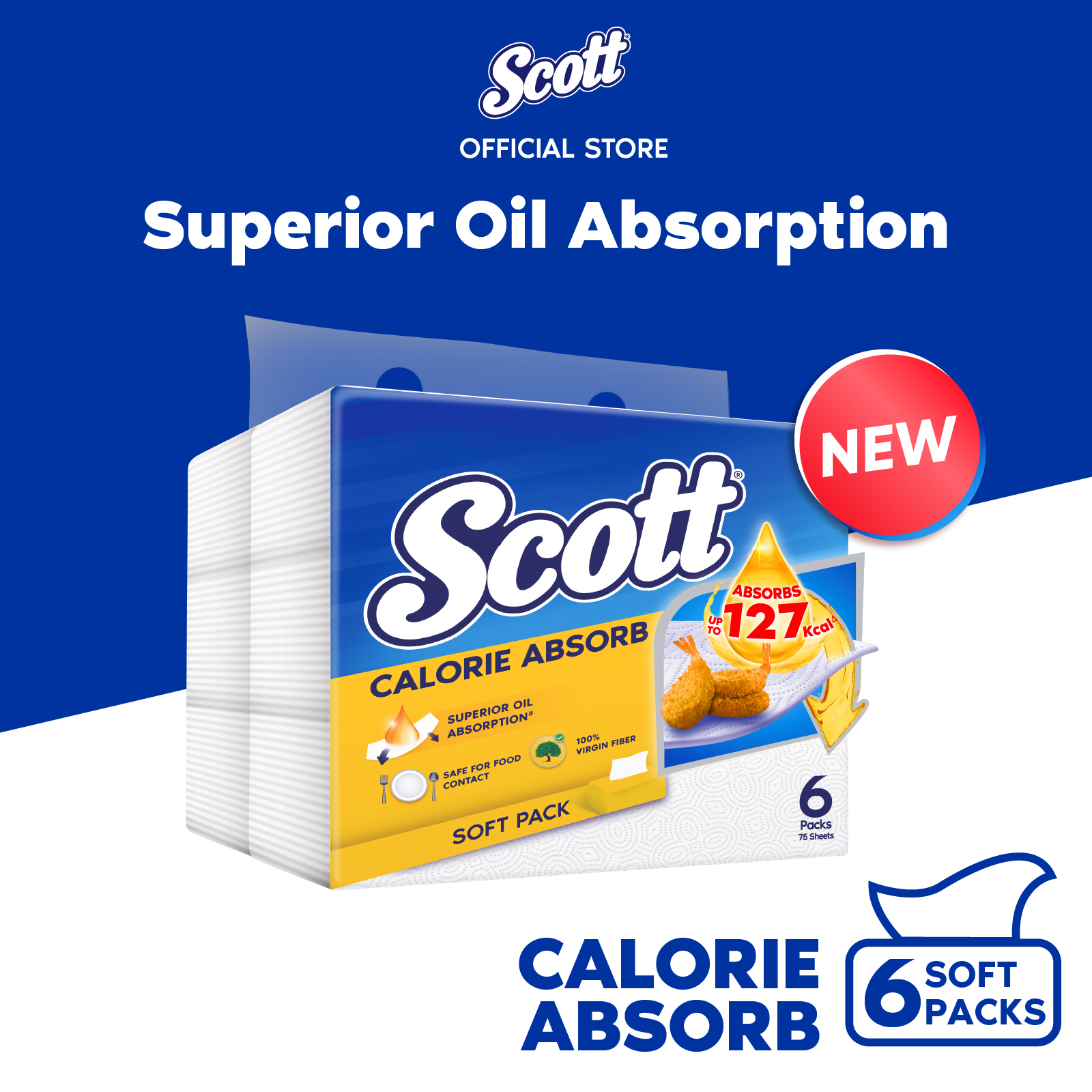 Scott Calorie Absorb Interfolded Kitchen Towel | Shopee Singapore