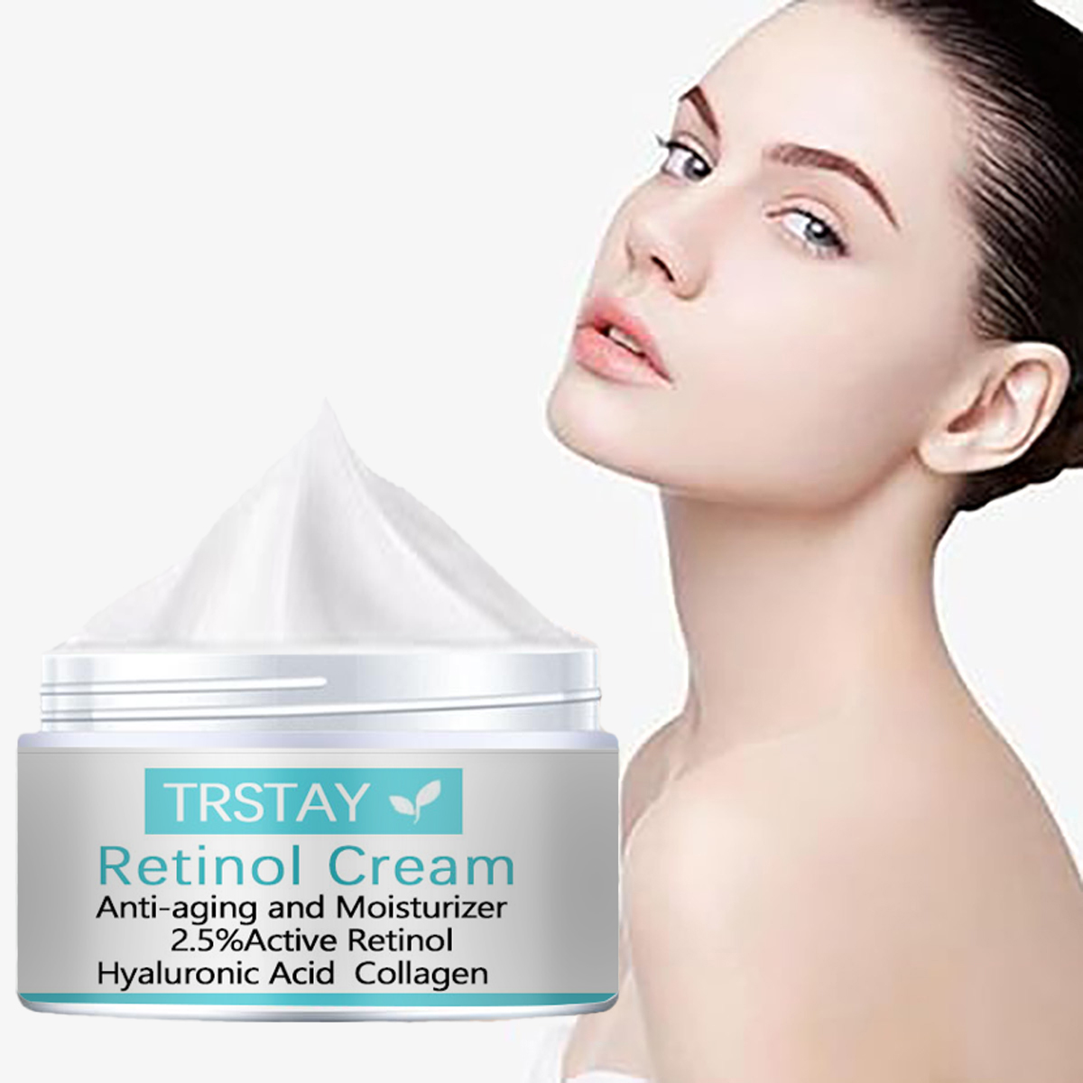 TRSTAY Retinol Cream (2.5% Active Retinol + Hyaluronic Acid + Collagen ...