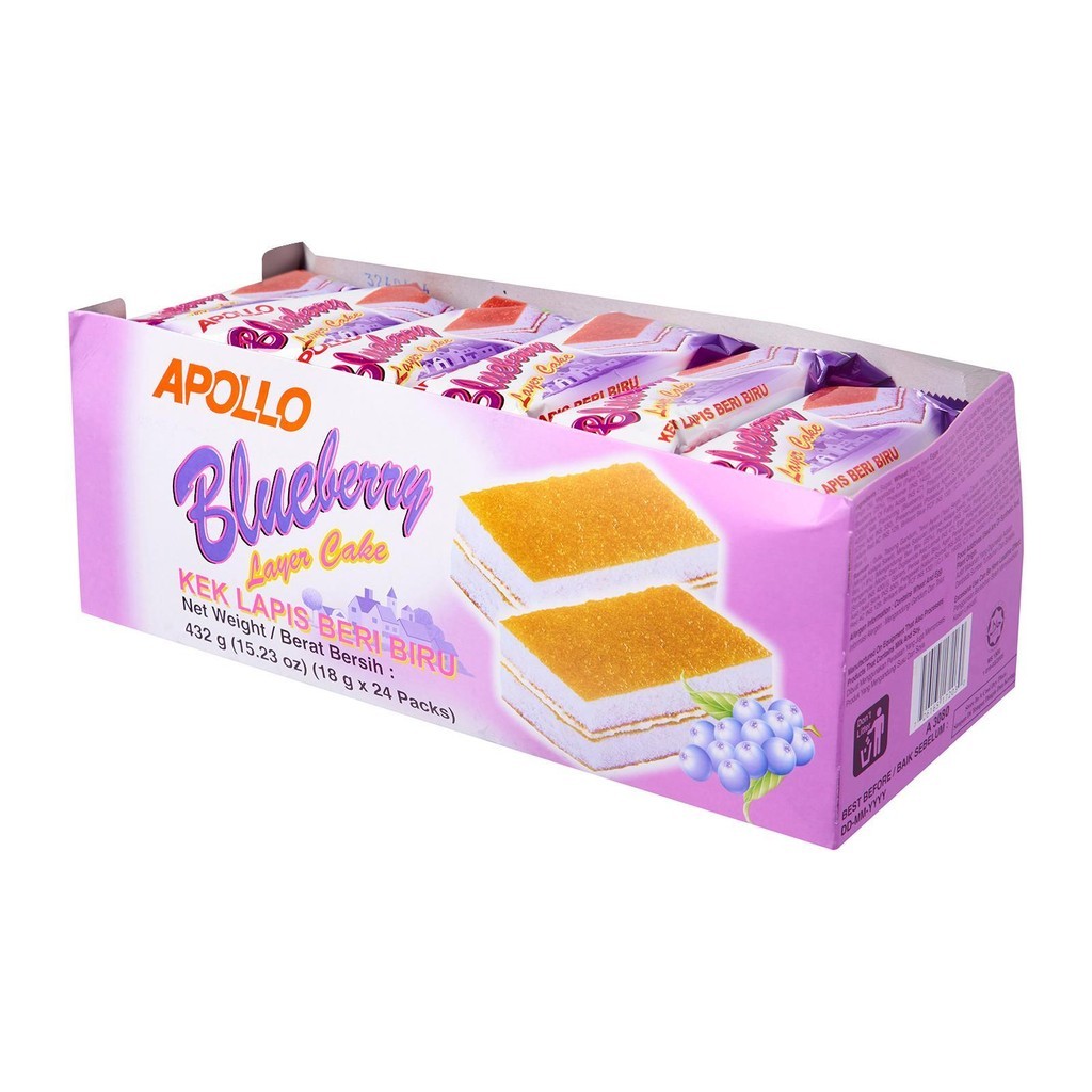 Apollo Blueberry Layer Cake (18x24pcs) | Shopee Singapore