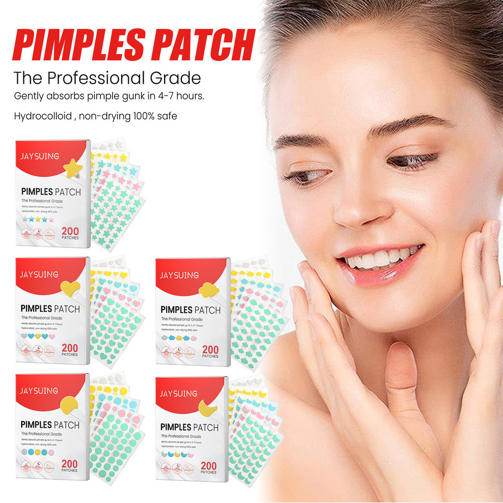 200pcs Star Pimple Patch Acne Colorful Invisible Acne Removal Skin Care ...
