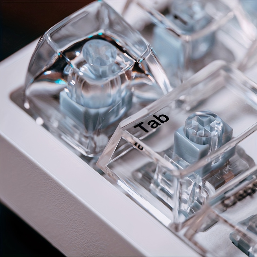 Fully transparent mechanical keyboard keycaps, (keycaps only) crystal ...