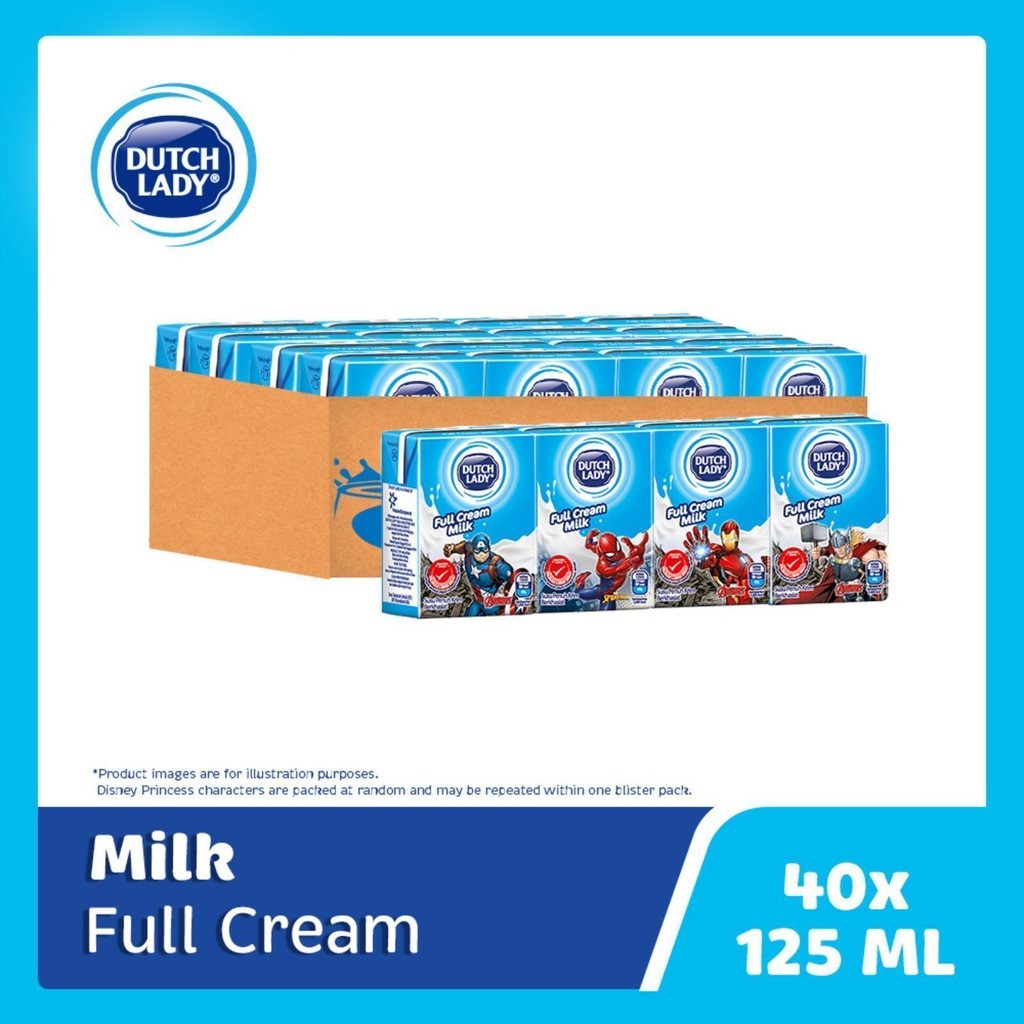 [1 Carton] Dutch Lady Marvel Full Cream UHT Milk (40x125ml) | Shopee ...