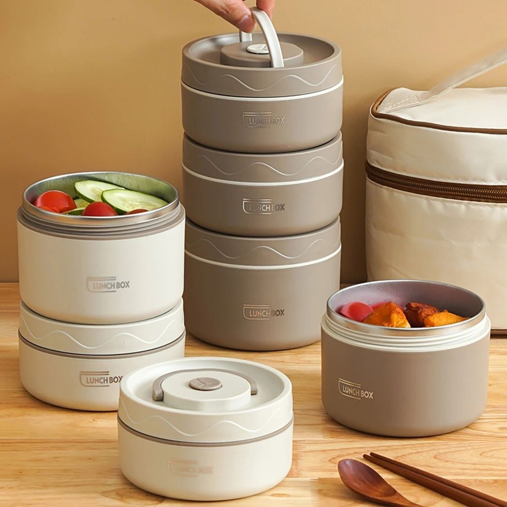 Insulated Lunch Container Box 304 Stainless Steel Sealed Multifunction ...