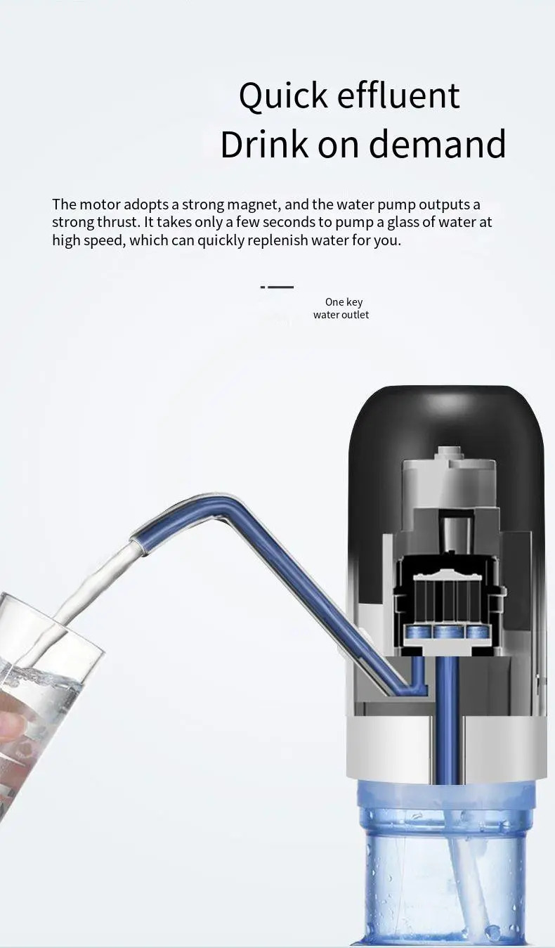 USB charging Cordless electric pump 304 steel pipe high capacity ...