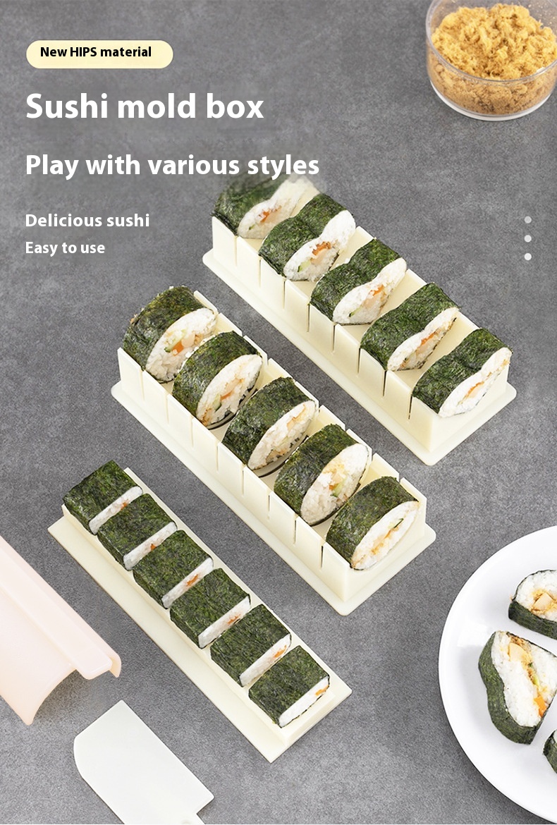 Sushi Mold Tool 3 Pieces Suit Seaweed Kimbap Grinding Tool Rice Roll ...