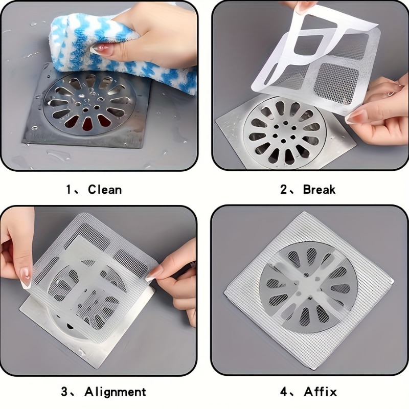 50PCS Drain Filter Covers: Disposable Shower Hair Catchers for ...