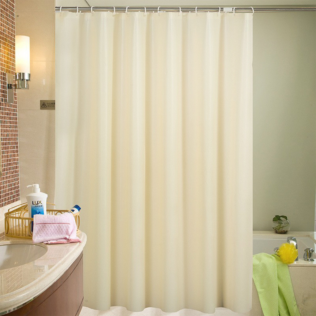 Plain Color Shower Curtain Thicken Bathroom Waterproof Curtain Toilet ...