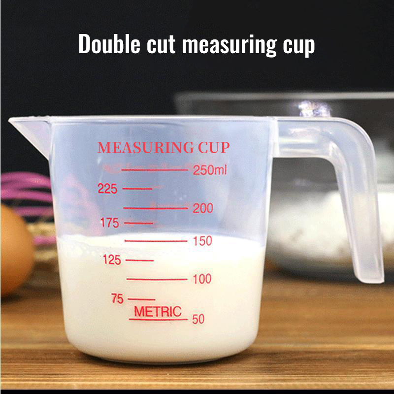 1PC 250/500ML1L Plastic Measuring Cup Jug Pour Spout Surface Kitchen ...