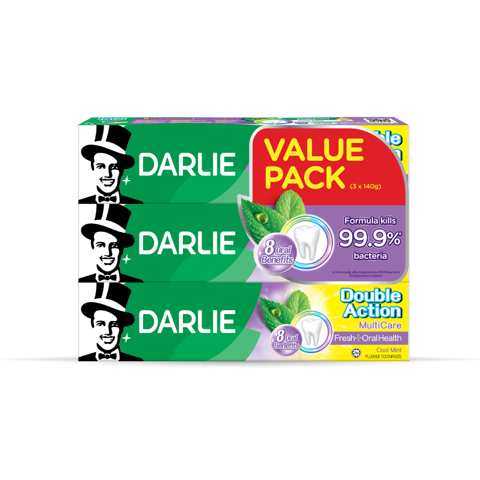 [Bundle of 3] Darlie Double Action Multi Care Toothpaste (140g ...