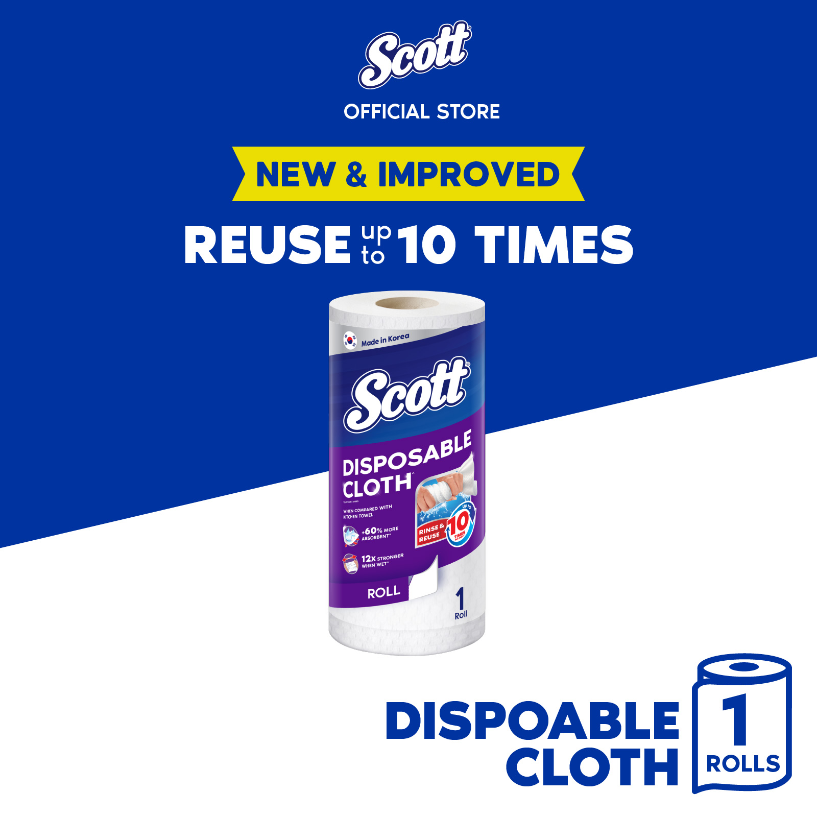 Scott Disposable Cloth-like Wipes | Shopee Singapore