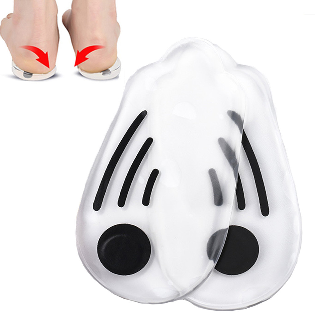 Silicone Correction Insoles for Shock Absorption Foot Inversion Support ...