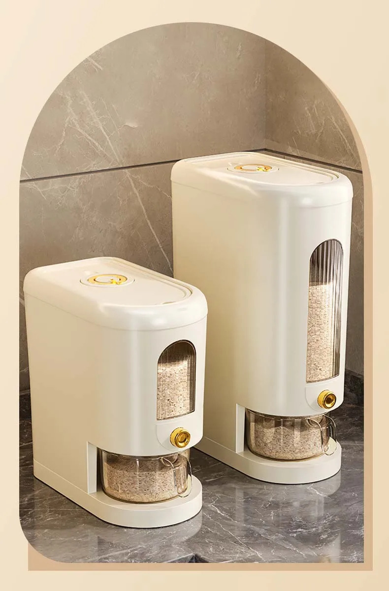 1pc Rice Dispenser Large Grain Container Storage with Lid Measuring ...