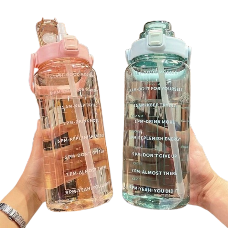 [Top Value] 2L LS1-0843-70 water bottle, cute design, with straw, hour ...