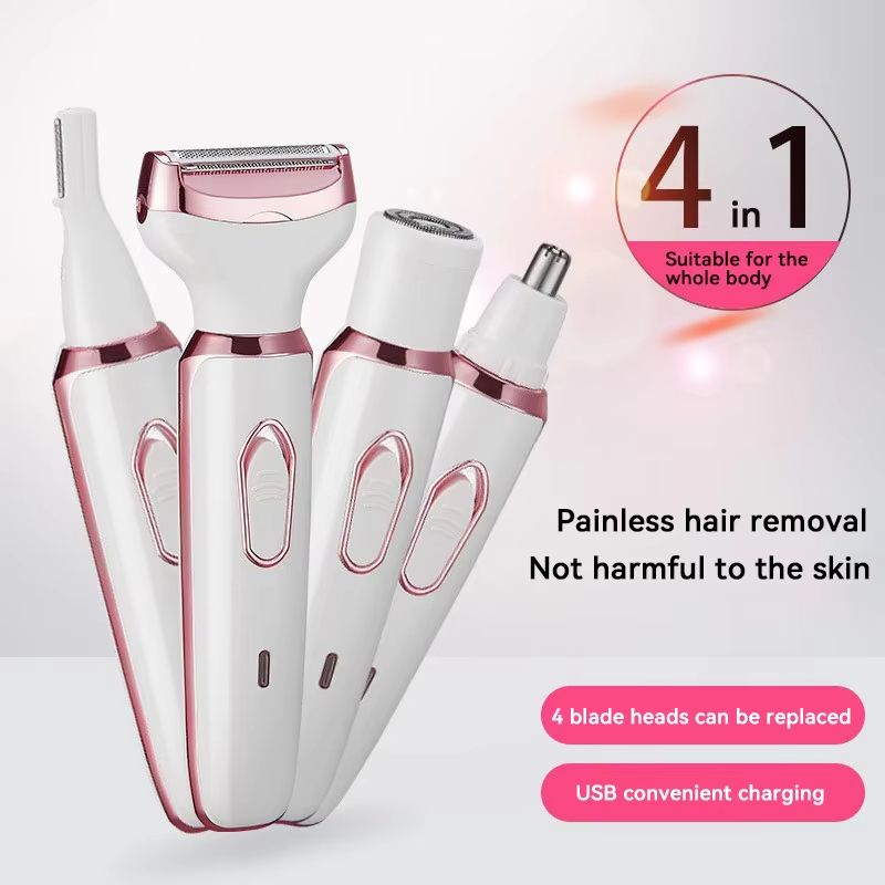 Electric Razor - Shaver - Trimmer for Women: 4 in 1 Painless Body ...