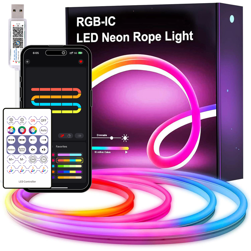 DC5V RGBIC light strip illusion light strip with garden interior ...