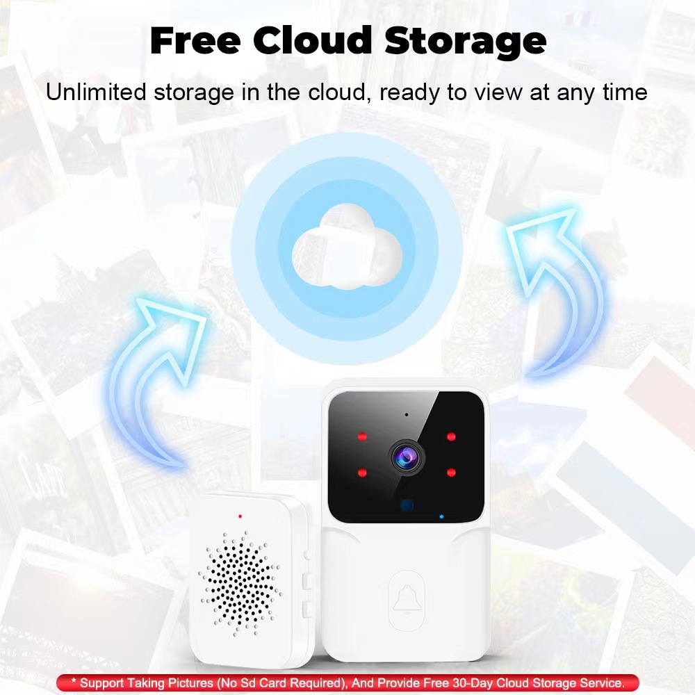 Tuya WiFi Video Doorbell Wireless HD Camera IR Alarm Security Smart ...