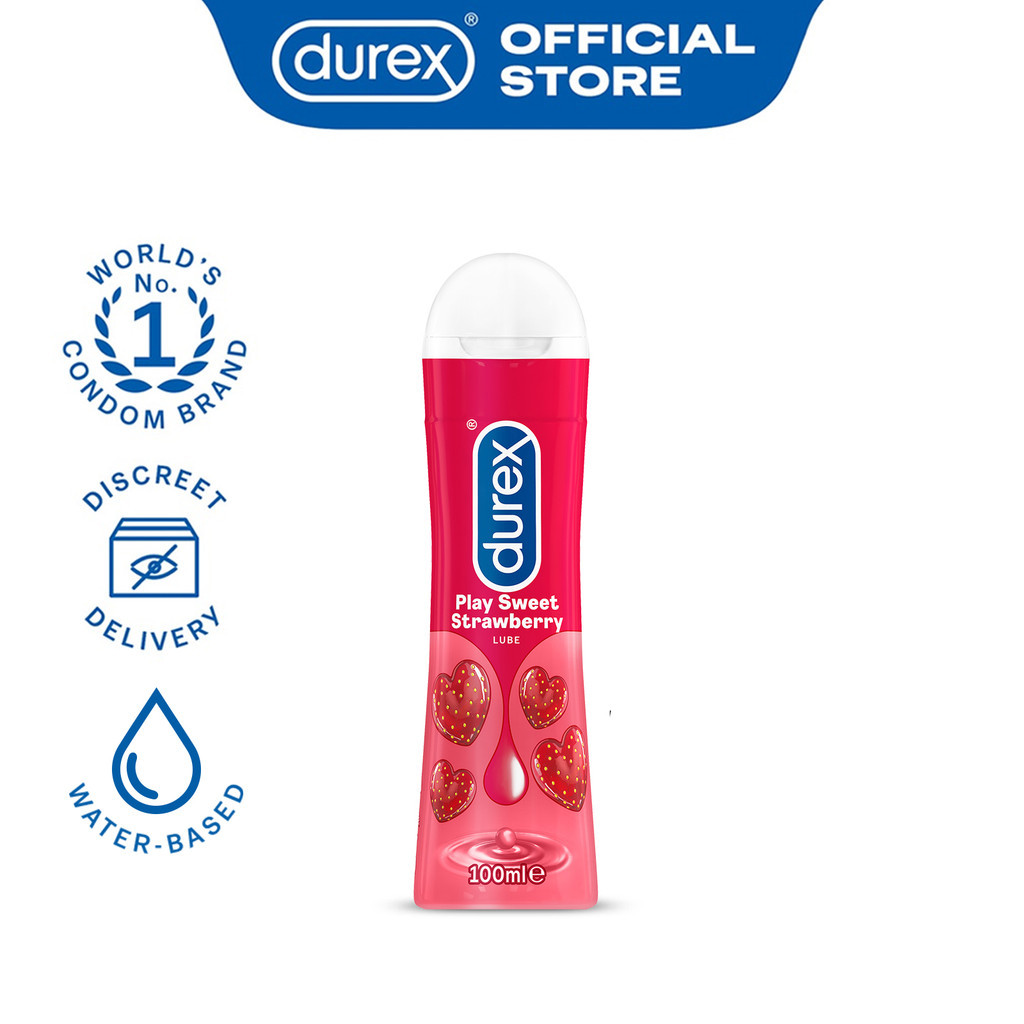 Durex Play Sweet Strawberry Lube Water-Based Intimate Lubricant (100ml ...