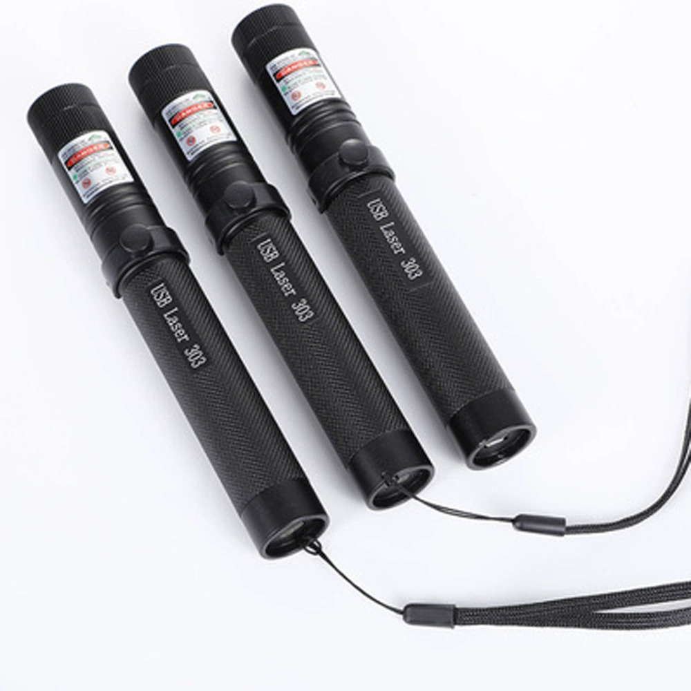 USB Rechargeable Green Laser Pointers 532nm 10000m High Power Laser 303 ...