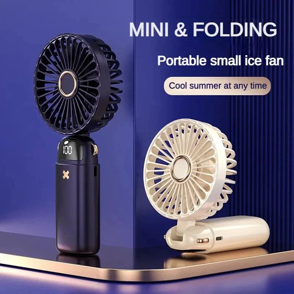 New USB Handheld Mini Fan Foldable Home Portable Neck Hanging Fans 5 ...