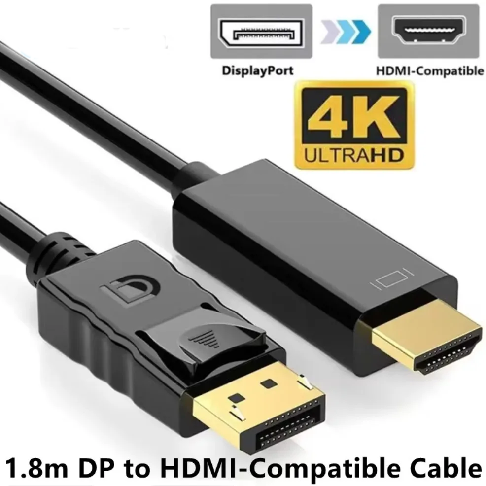 1080P Display Port to HDMI Cable Adapter DP to HDMI DP to DP VGA DVI ...