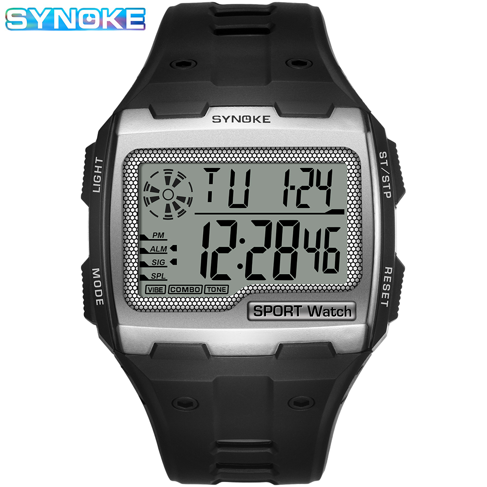 SYNOKE Mens Watches Fashion Outdoor Waterproof Sports Digital Watch ...