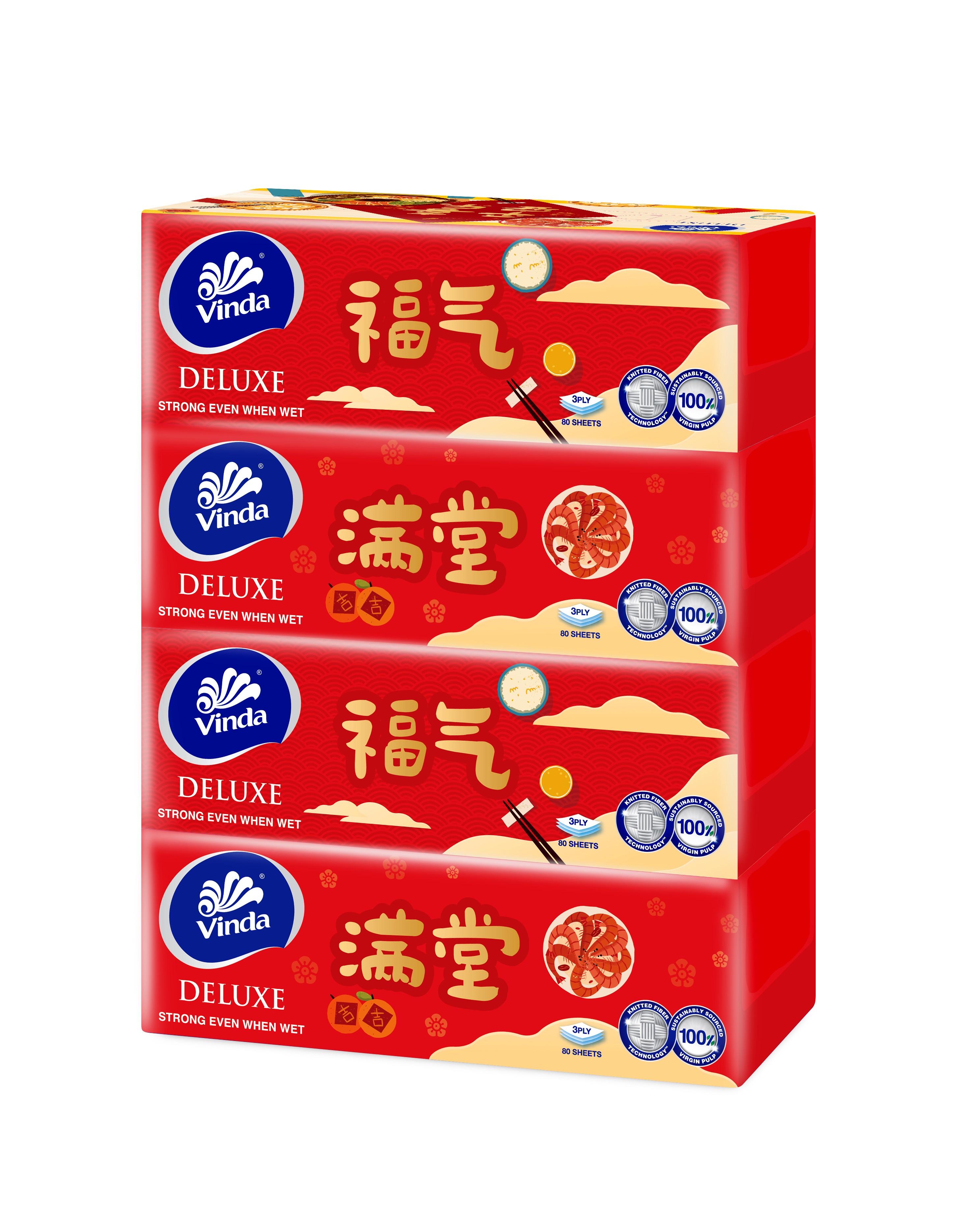 Vinda Deluxe Box Facial 3 Ply Tissue Limited Edition (80s) | Shopee ...