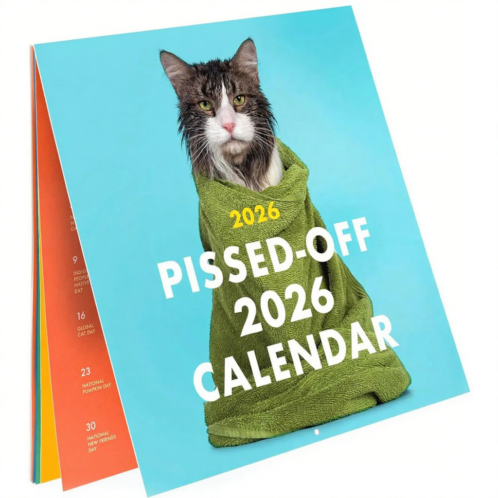 Angry Cat 2026 Calendar Art Calendar Wall Calendar Personalized ...