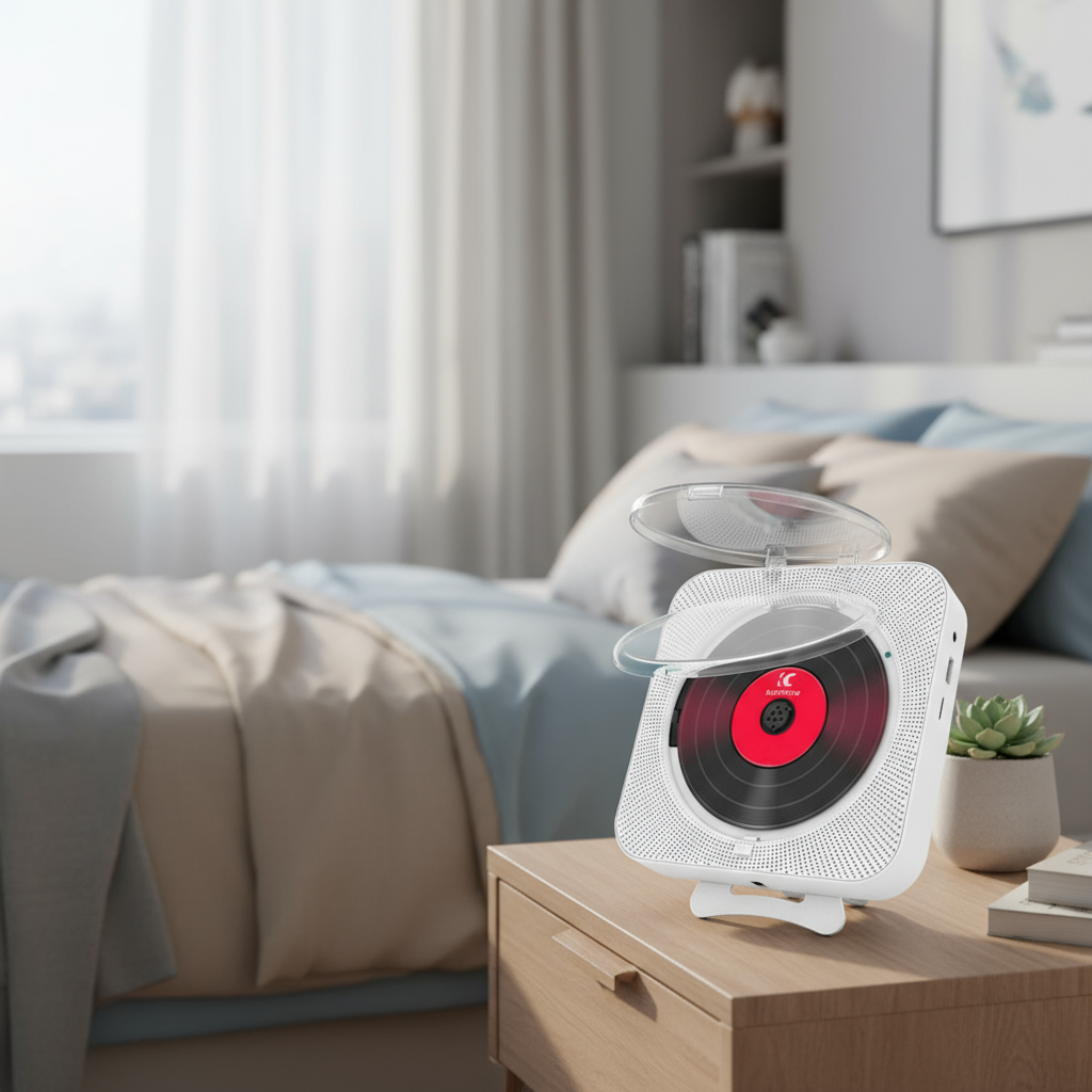 Compact CD Player with Integrated Speaker, Double 3.5mm Headphone ...