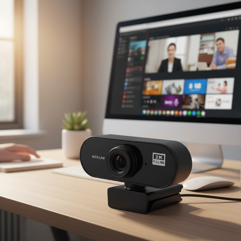 HD 2K USB Camera with Microphone for PC and Laptop Video Calls | Shopee ...