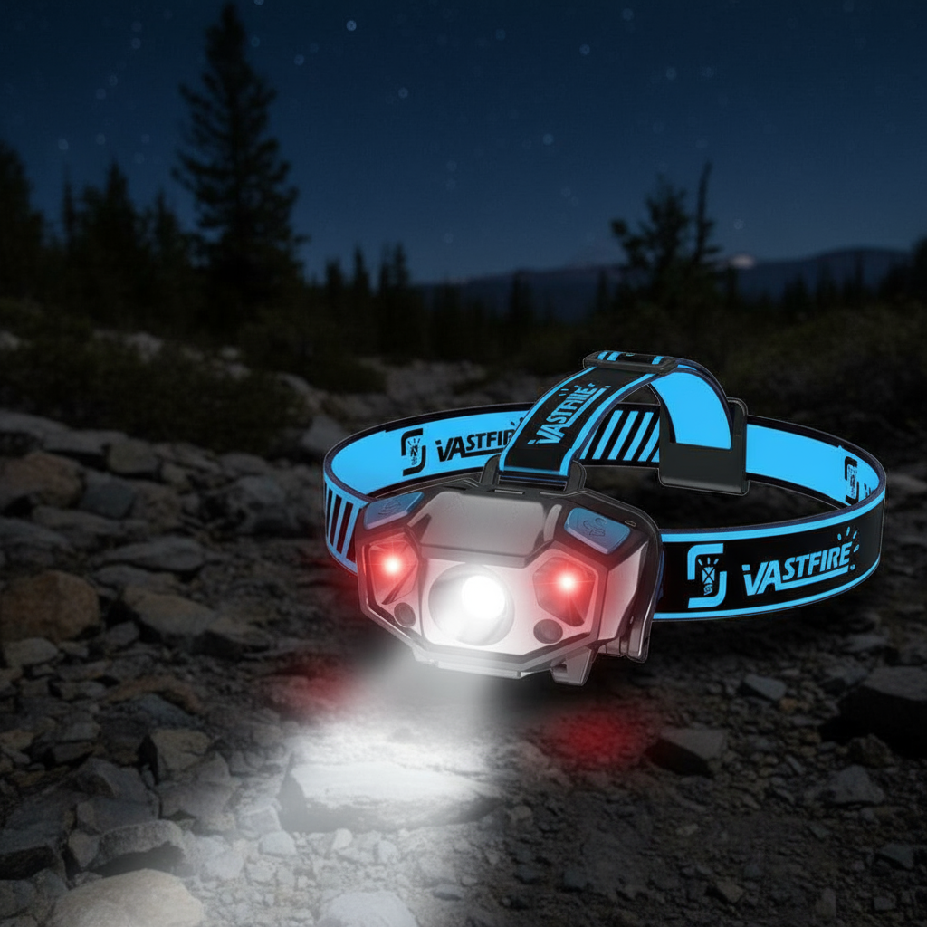 USB Headlamp with Ultra-Light, Bright Red Light and Motion Activation ...