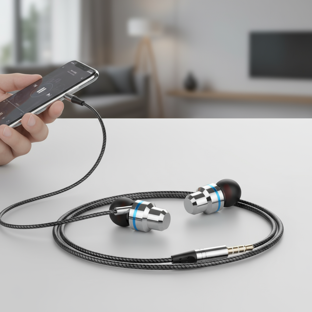 HiFi Bass In-Ear Headphones, 3.5mm Wired, Mic Included, Sport Use ...