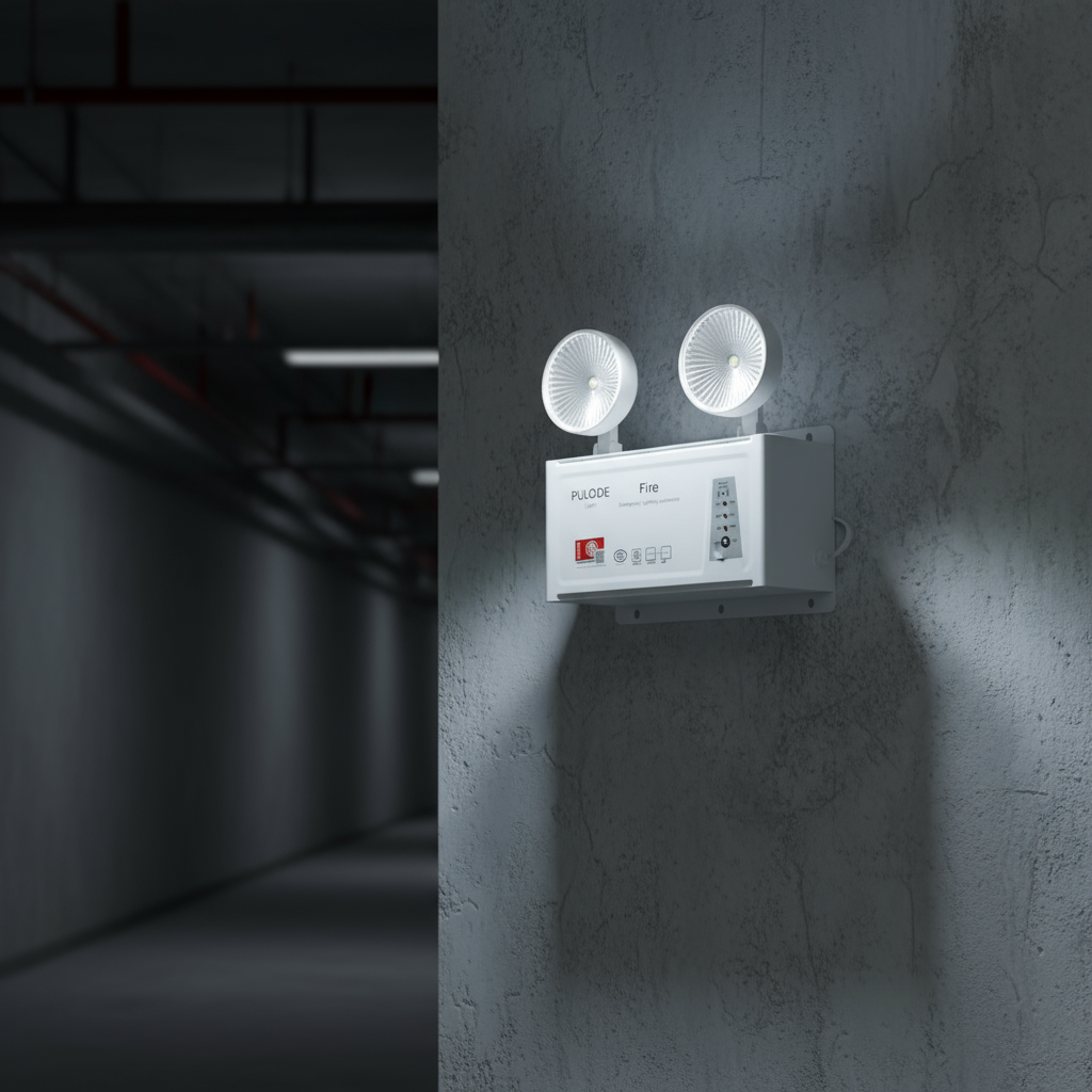 National Standard 9W LED Emergency Exit Sign - Dual-Head Safety Light ...