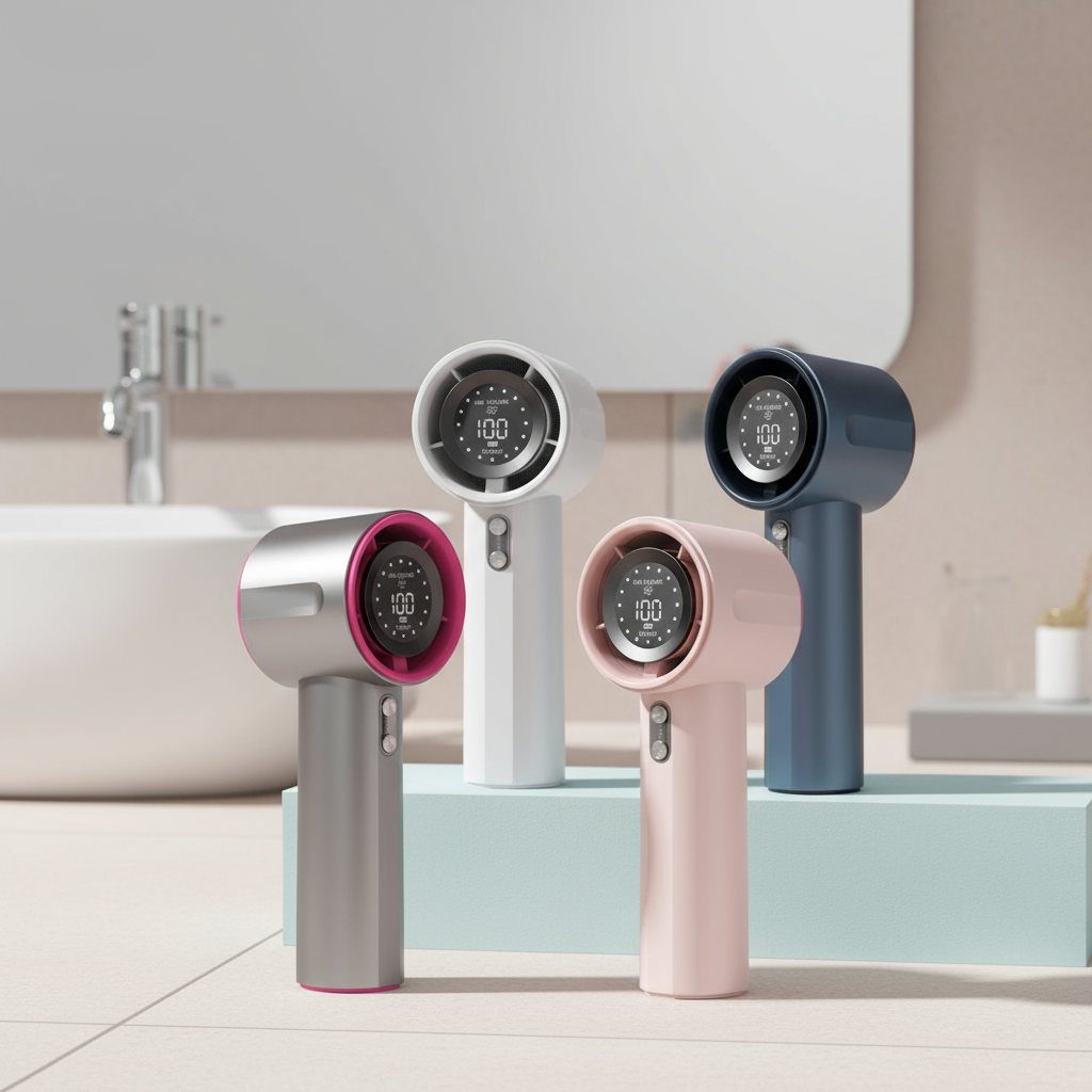 Turbo Mini Fan, High Speed Wind, 4000mAh Battery, Cold Press Function ...