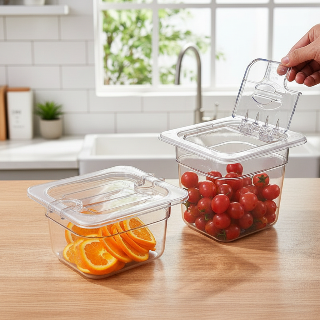 Clear Acrylic Portion Cups with Lids. Excellent for Bubble Tea Toppings ...