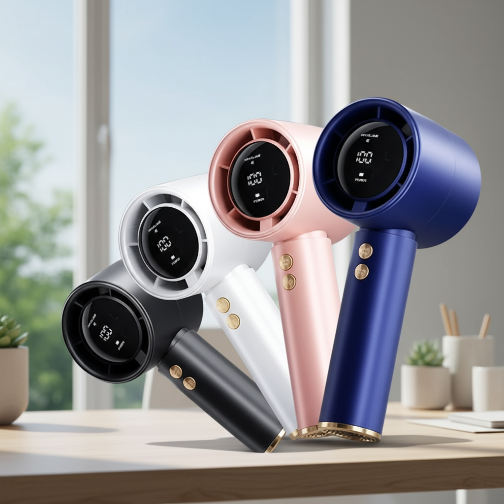 Battery Powered Silent Fan, 100 Speed Settings, LED Display, Portable ...