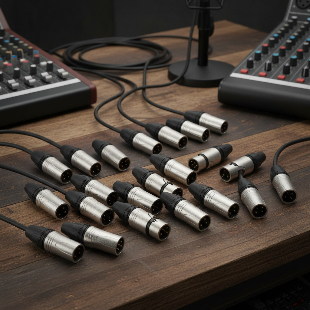 XLR Male Female Audio Connector Adapter, Mic Mixer Amplifier, with RCA ...