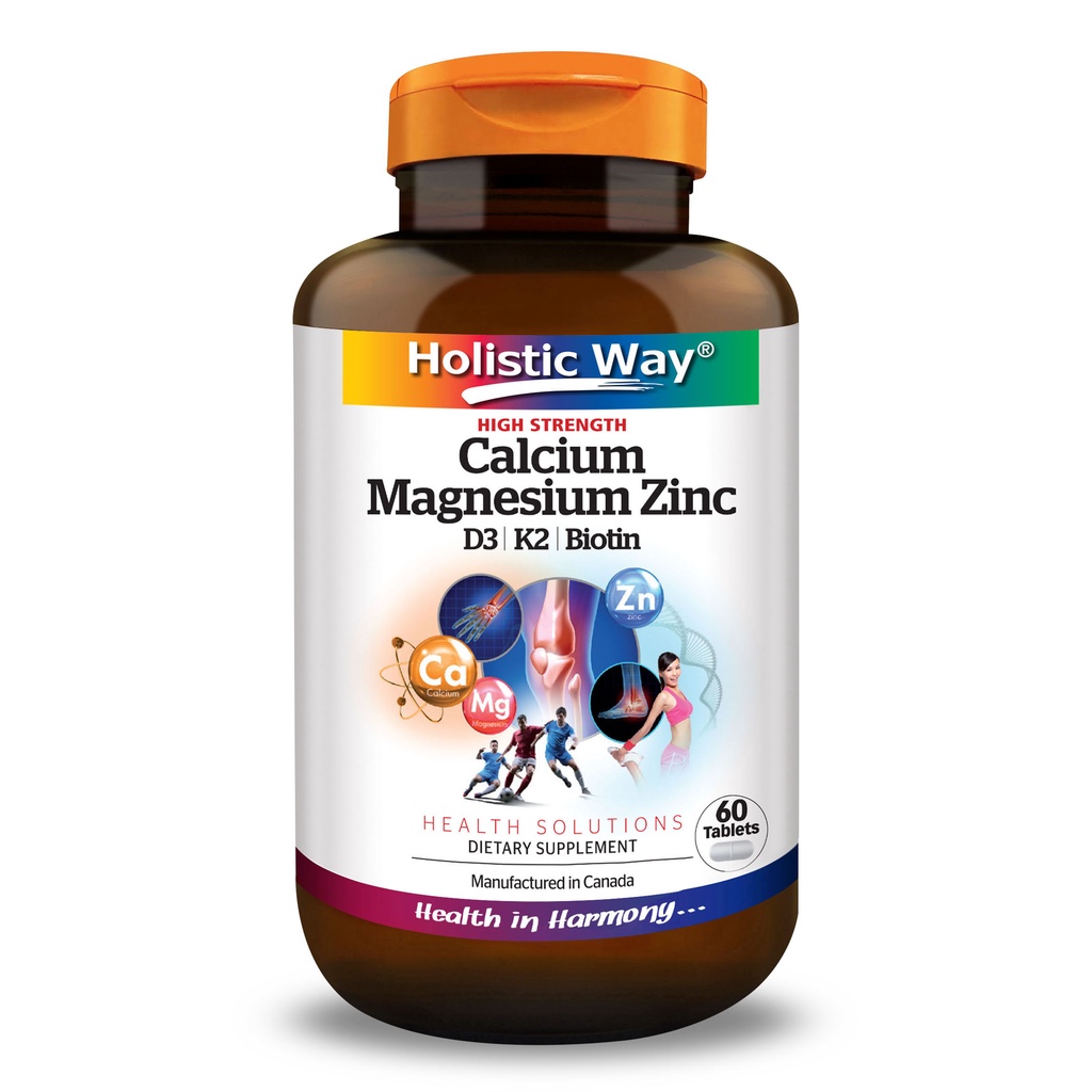 Holistic Way High Strength Calcium Magnesium Zinc Tablets (60s ...