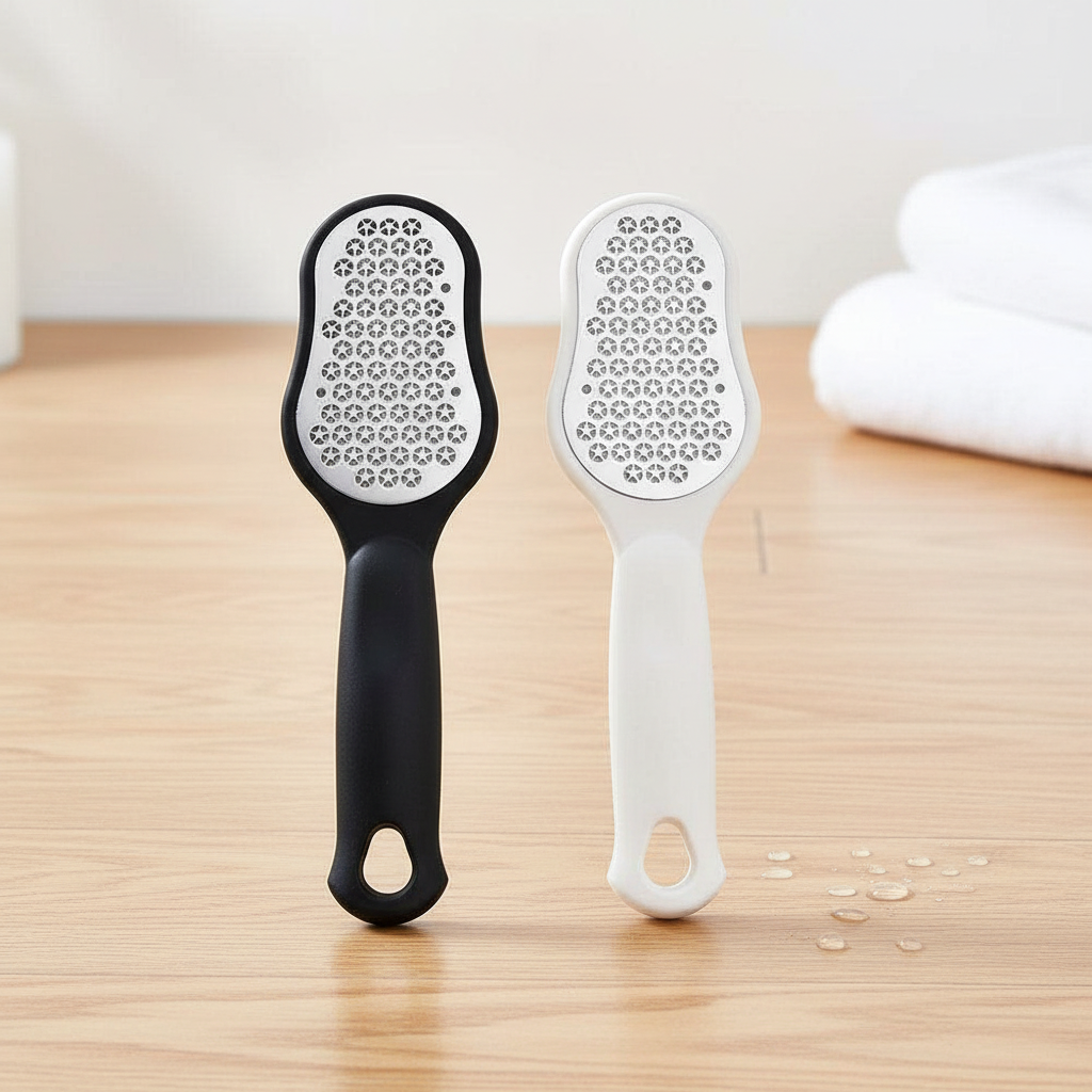 Stainless Steel and Sandpaper Foot File with Long Handle for Callus ...