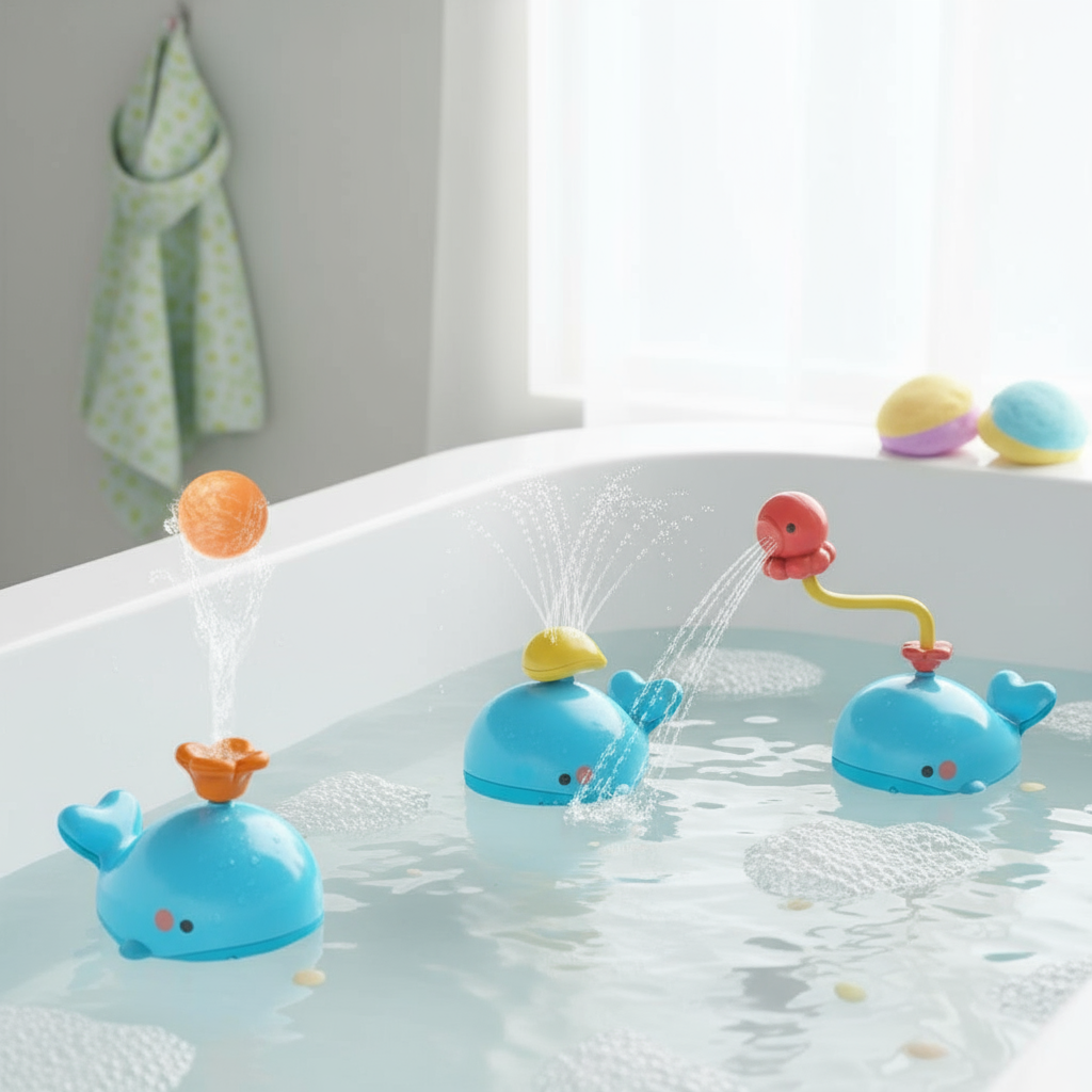 Floating Whale Bath Toy for Kids, Electric Water Spray with Multi ...