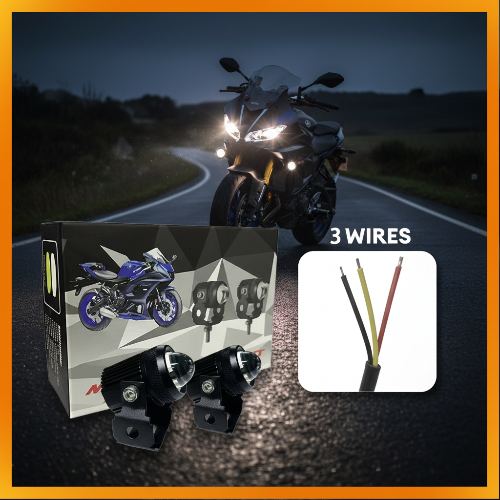 Universal 1Pair LED Mini Driving Light V2 for Motorcycles and Cars ...