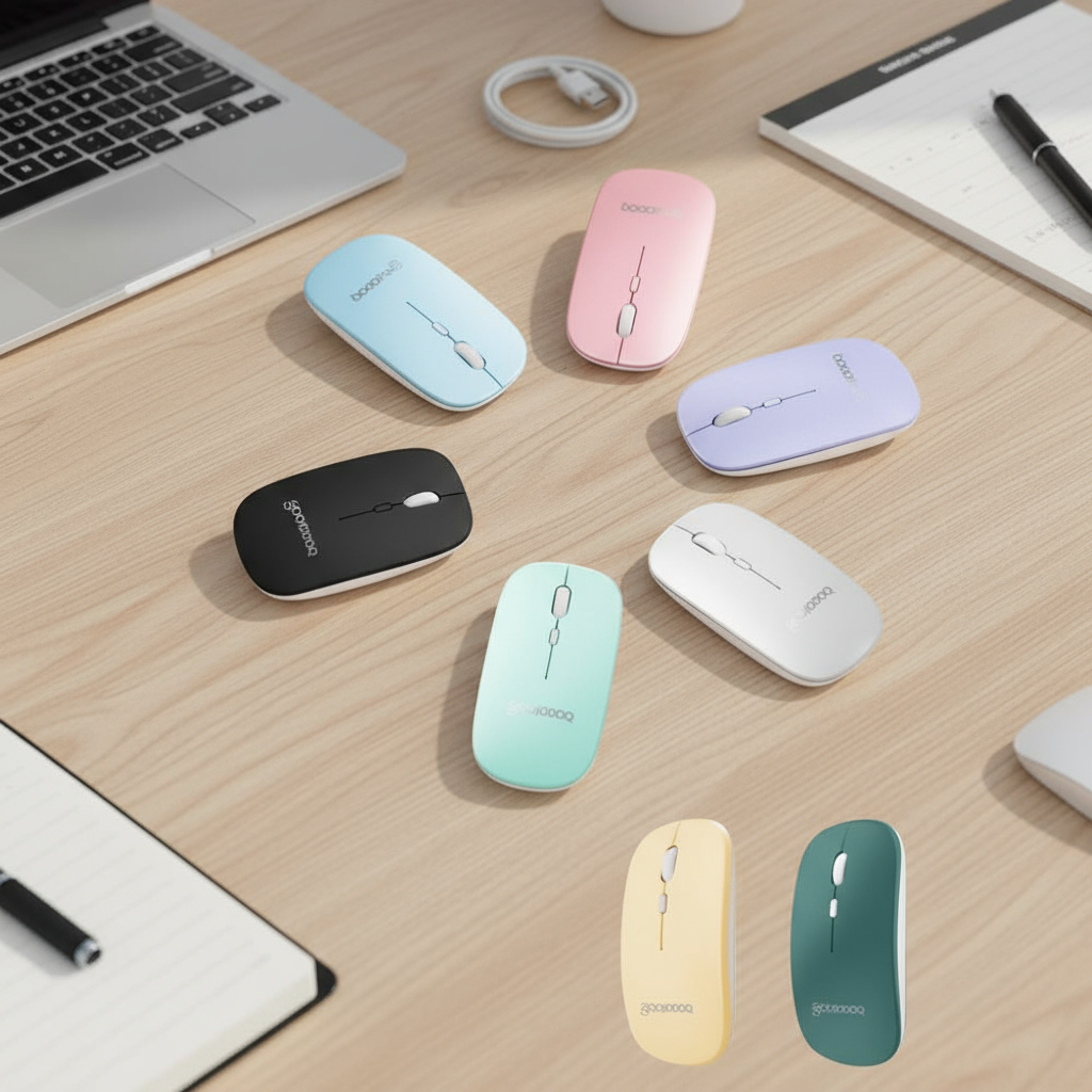 GOOJODOQ Wireless Mouse with Bluetooth Connection for Laptop ...
